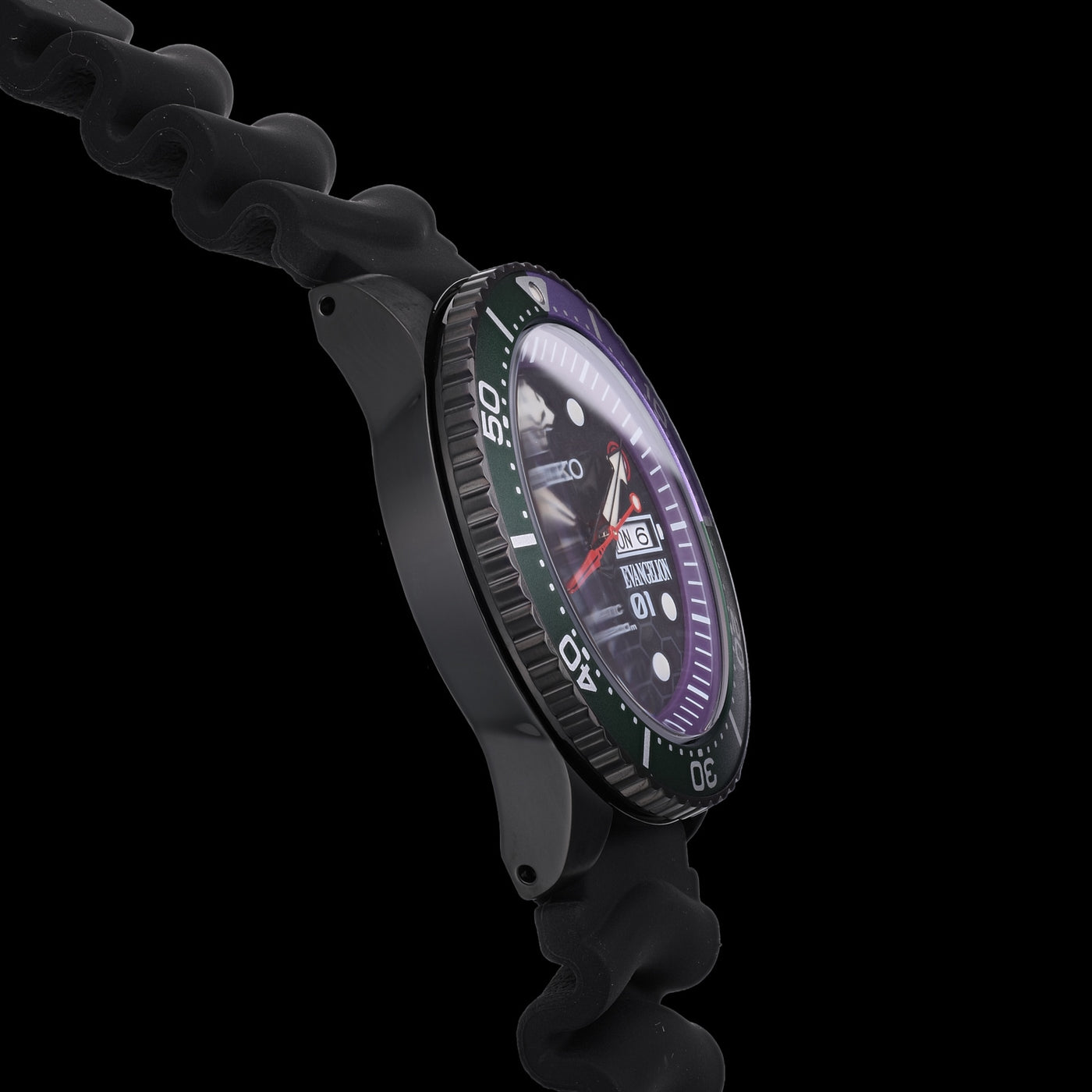 Evangelion x Seiko Collaboration - EVA-01 Diver's Watch EVA-01 Model ...