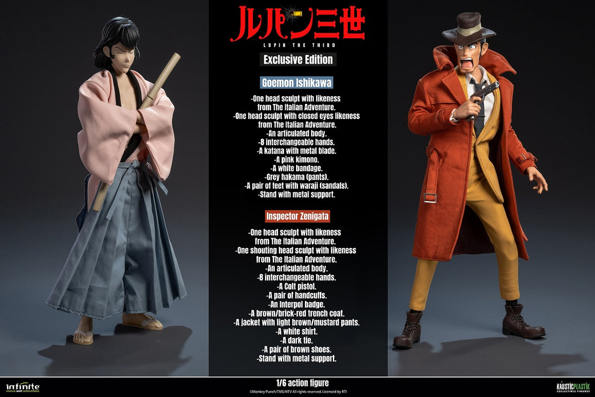 Lupin the Third Part 4 1/4 Scale Action Figure - Inspector Zenigata an ...