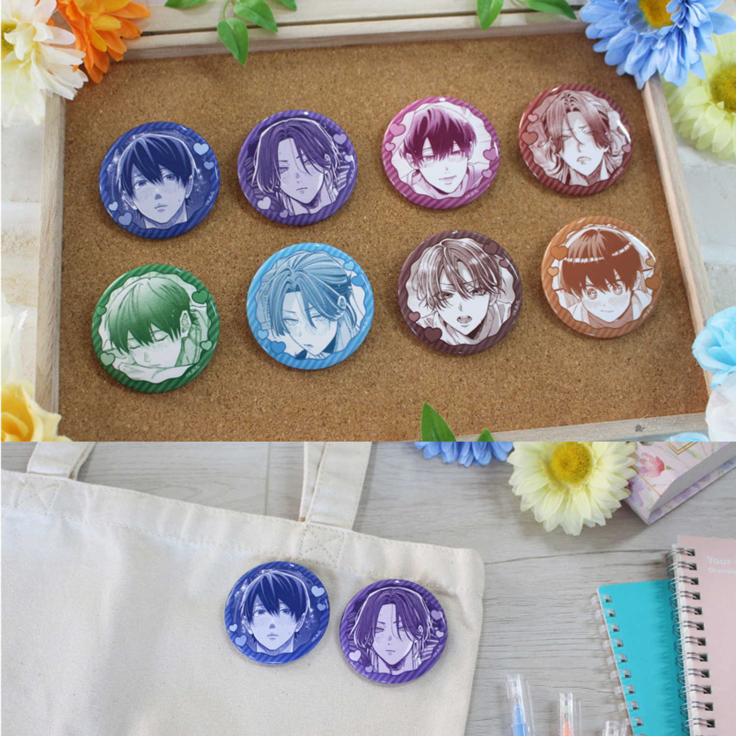 Shuki Shuki Max Heart - Trading Original Frame Can Badge Complete Set ...